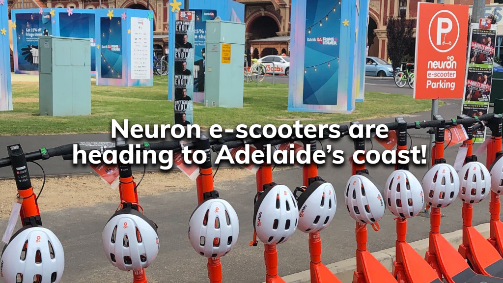 Neuron e-scooters are heading to Adelaide’s coast! : Neuron Mobility
