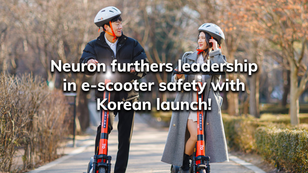 Neuron furthers leadership in e-scooter safety with Korean launch ...